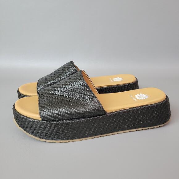 Yellow Box | Shoes | Yellow Box Aldine Womens Woven Platform Slide ...